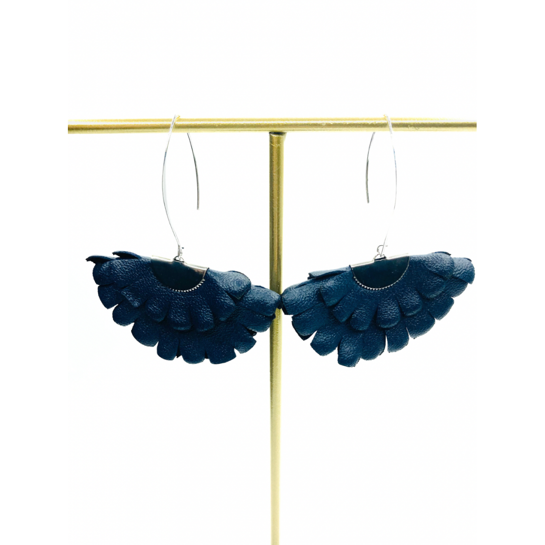Cercei Handmade din Piele Naturala Rosie Boema
