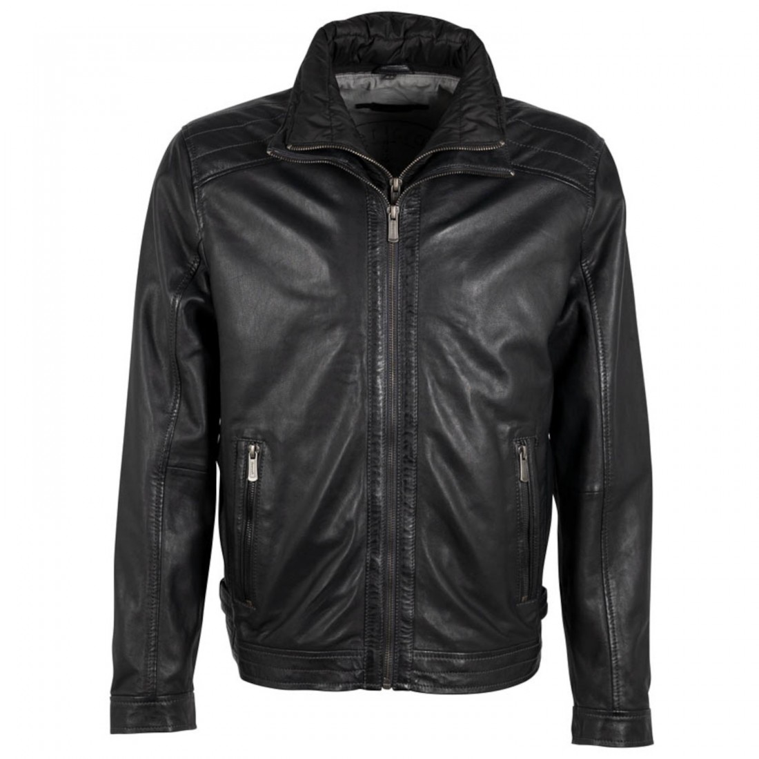 Geaca de Piele Barbati Deercraft Neagra Melow – Geci de Piele