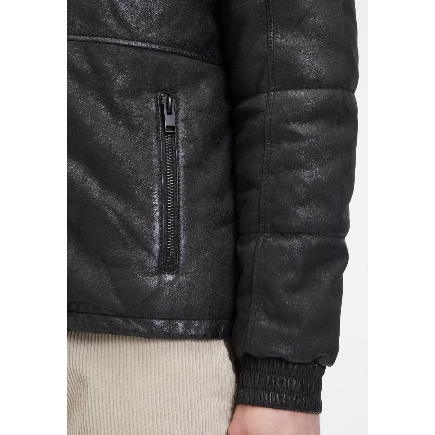 Geaca de Piele Barbati 2.0 by Mauritius Neagra G2MAbito