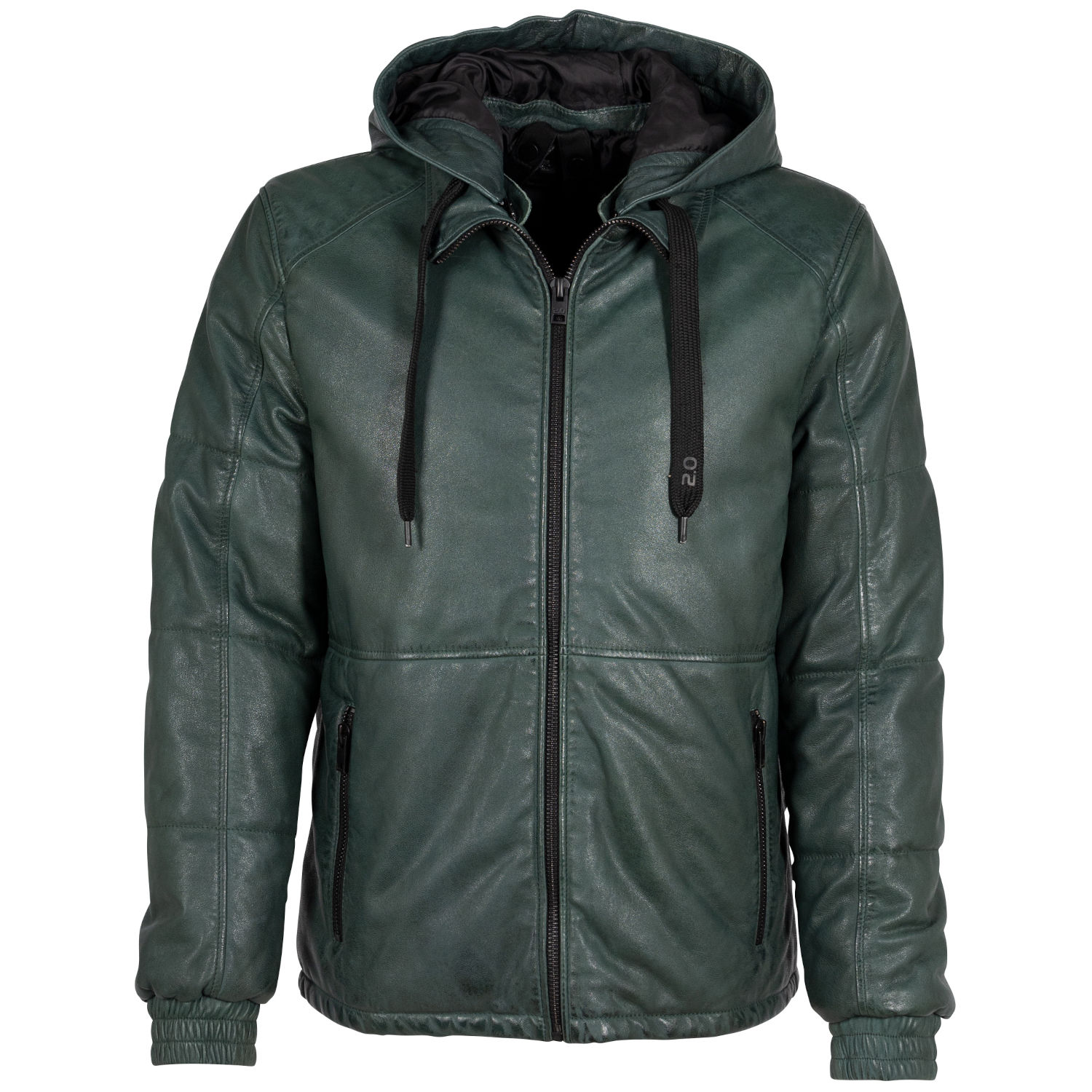Geaca de Piele Barbati 2.0 by Mauritius Verde Inchis G2M ...