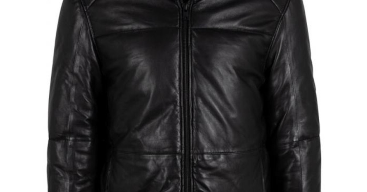 Geaca de Iarna din Piele Barbati Gipsy Neagra Elyo – Geci de Piele