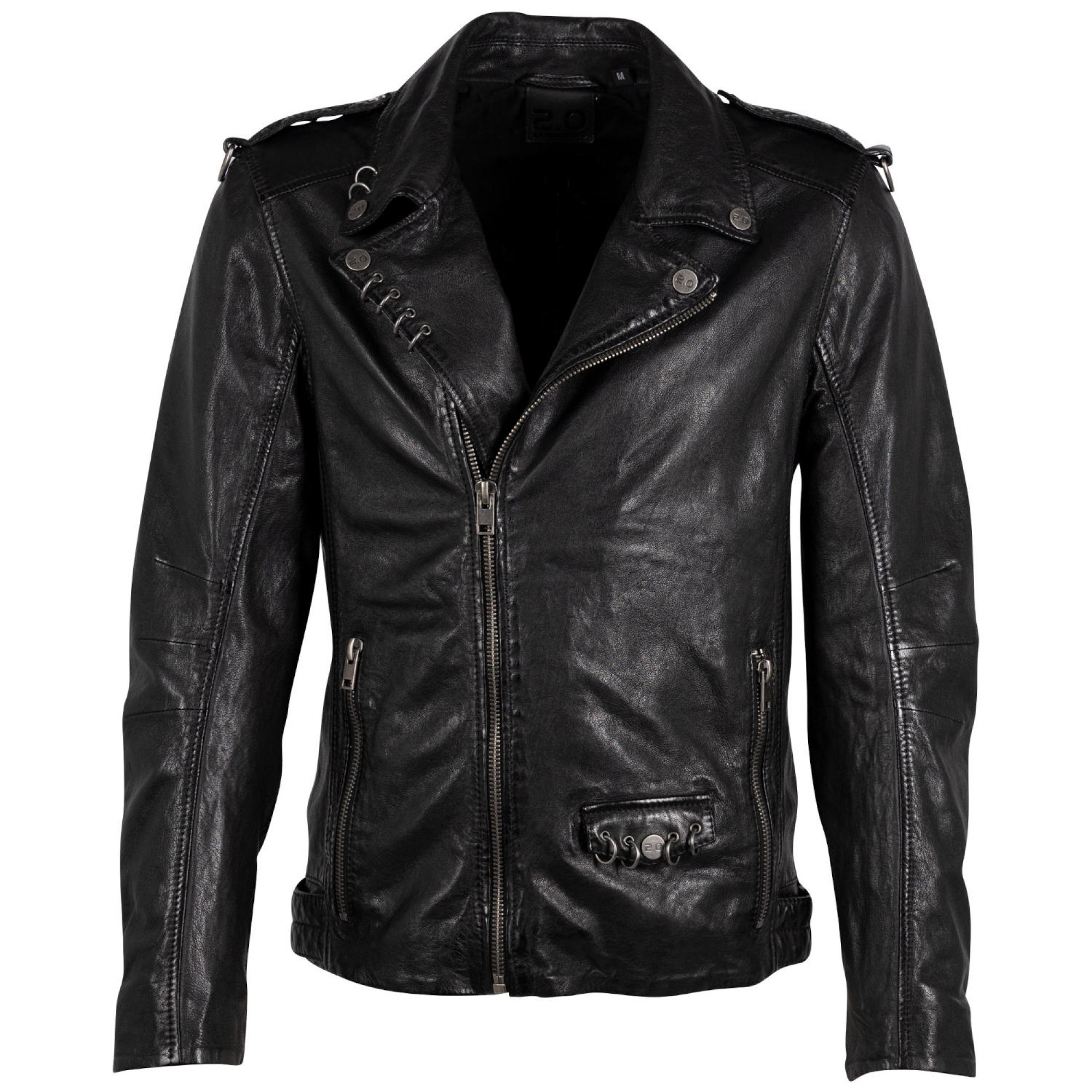 Geaca de Piele Barbati Gipsy Neagra G2MKillian