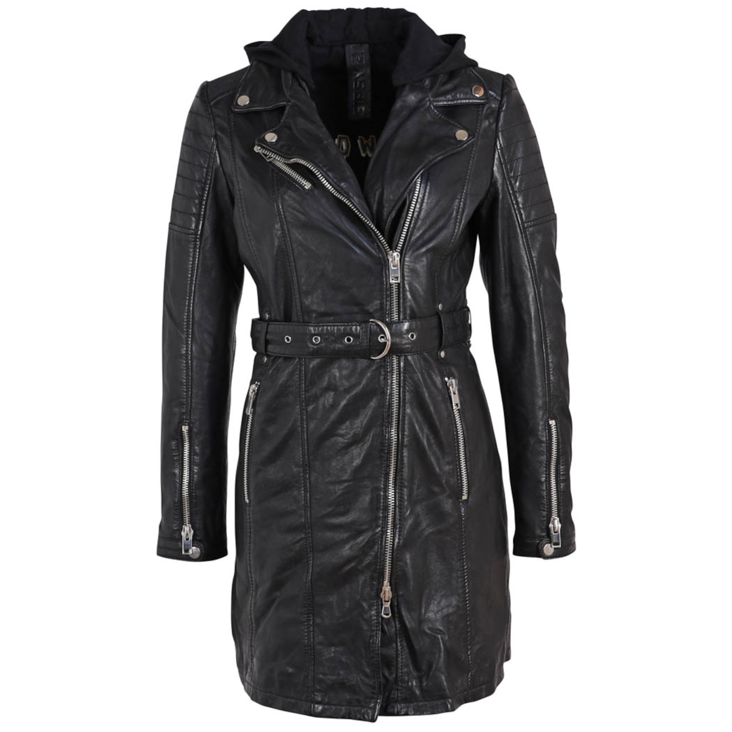 Geaca Lunga de Piele Dama Gipsy Neagra G2WCyara