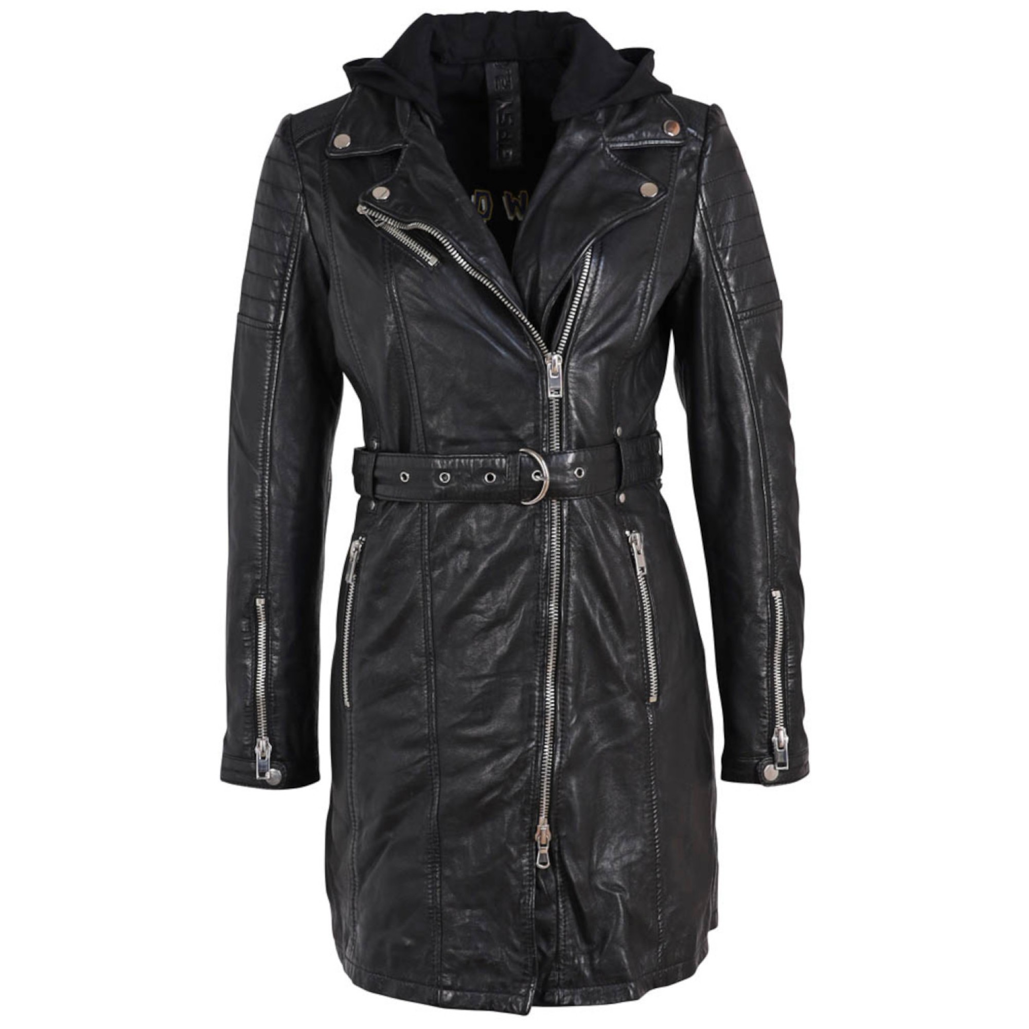 Geaca Lunga de Piele Dama Gipsy Neagra G2WCyara