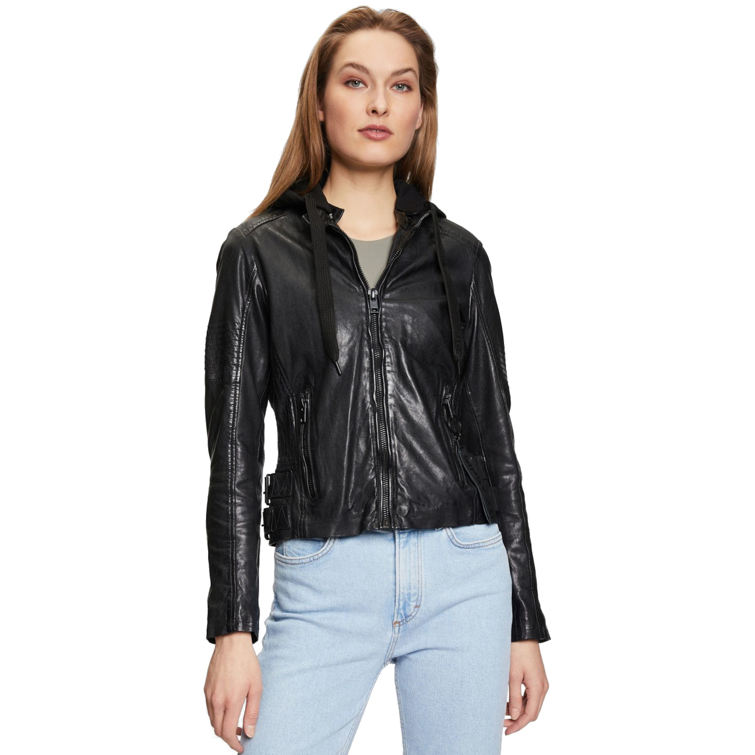 Geaca de Piele Dama Gipsy Neagra G2WJada