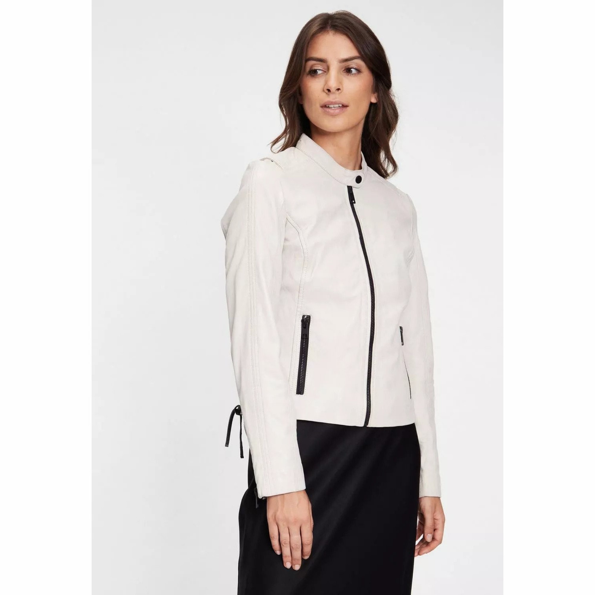 Geaca de Piele Dama Gipsy Alba G2WYara SF LASARV