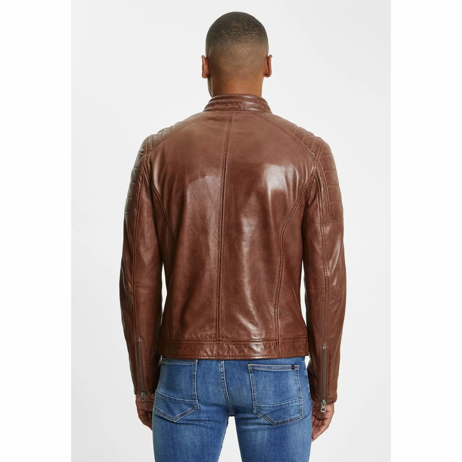 Geaca de Piele Barbati Gipsy Coniac GBDerry BIO