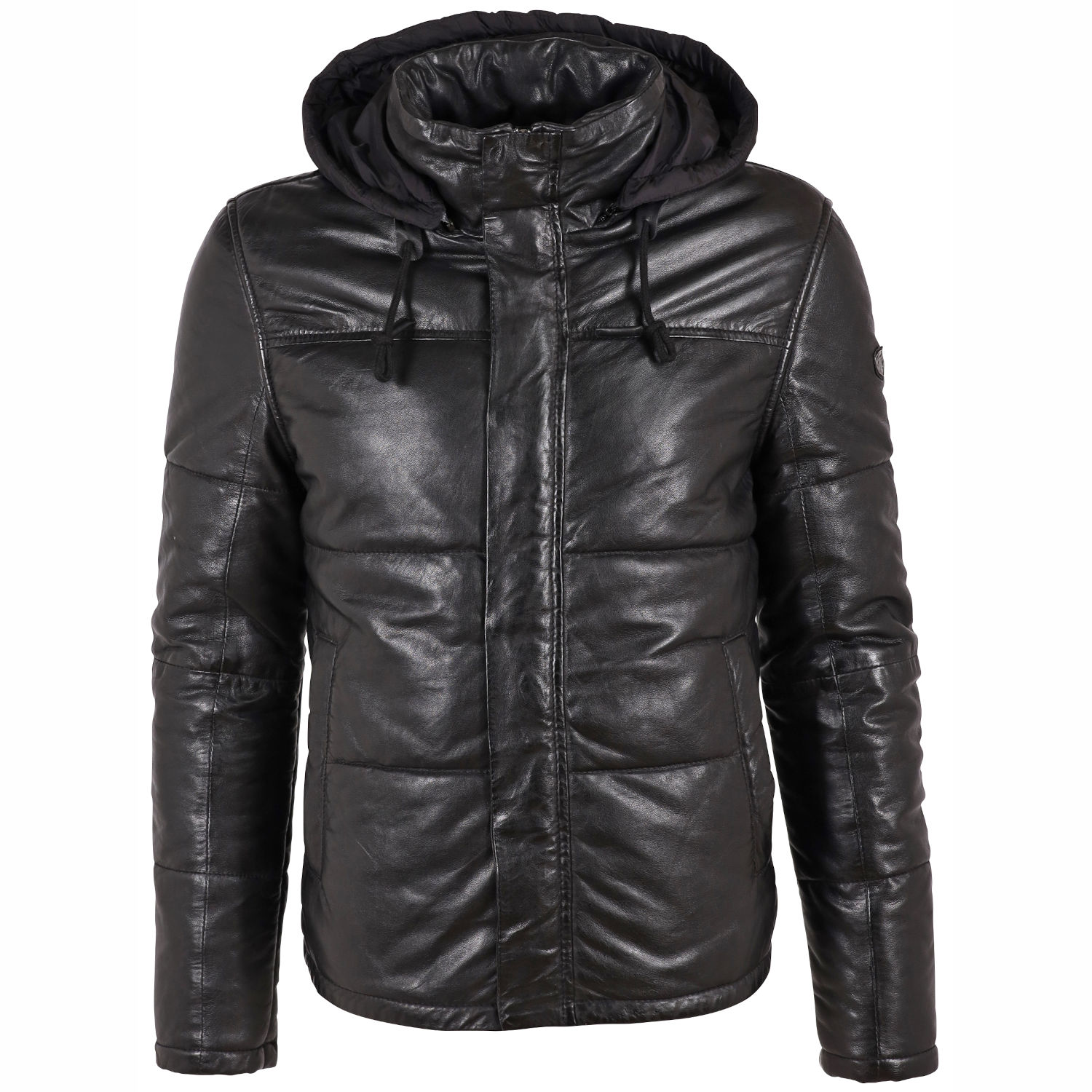 Geaca de Piele Barbati Gipsy Neagra GMDule LACEV W