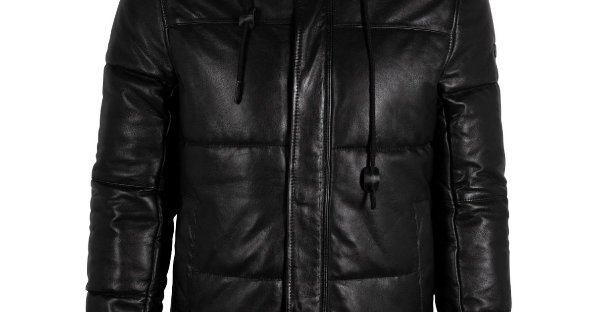 Geaca de Iarna din Piele Barbati Gipsy Neagra GMDule – Black Friday