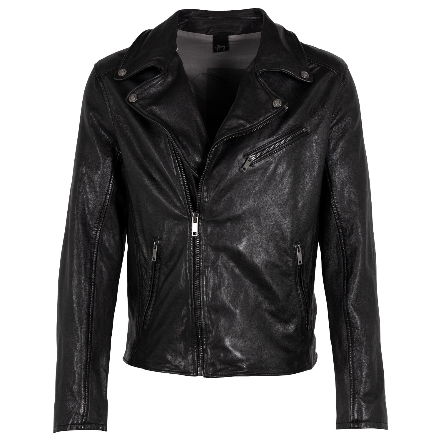 Geaca de Piele Barbati Gipsy Neagra GMThalas