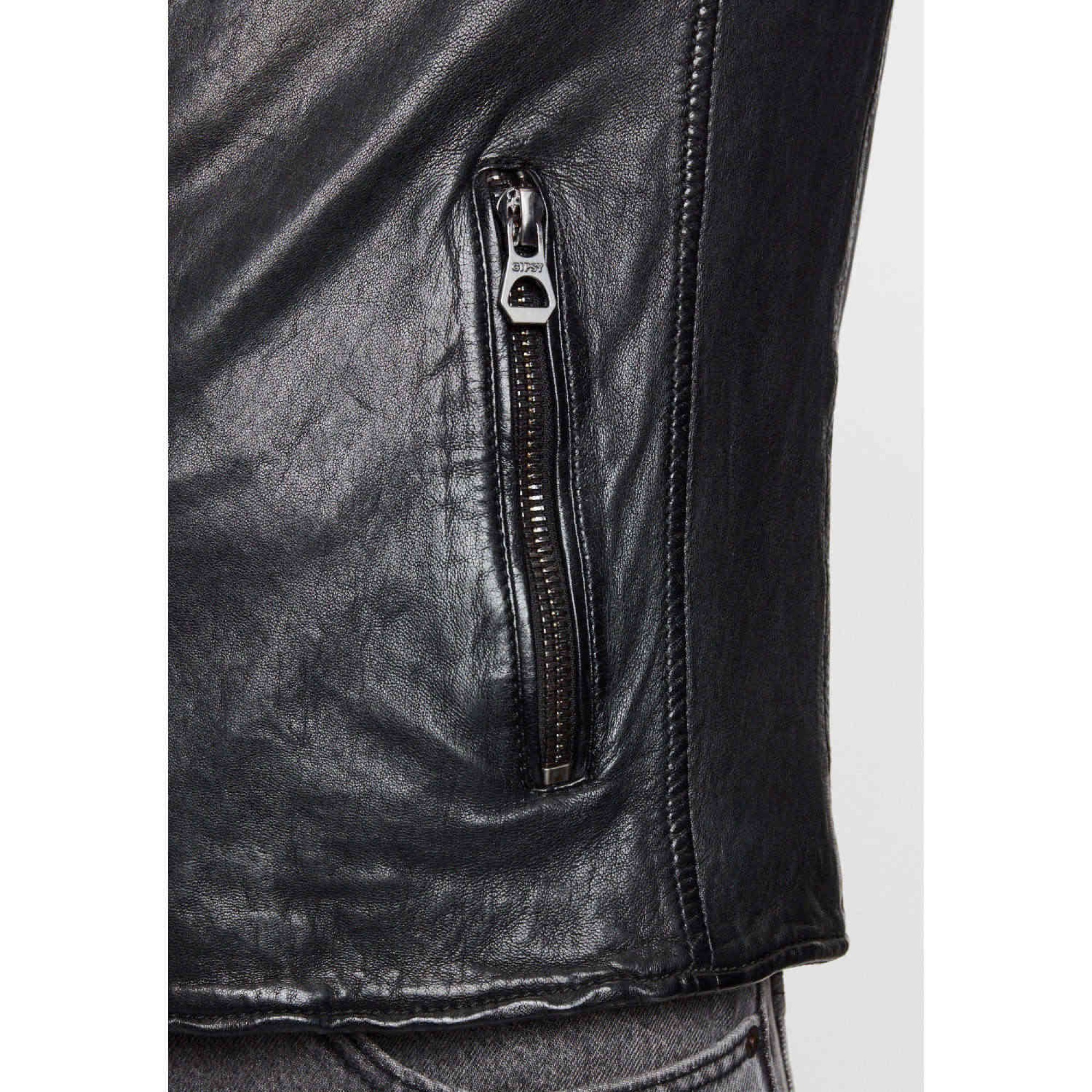 Geaca de Piele Barbati Gipsy Neagra GMThalas