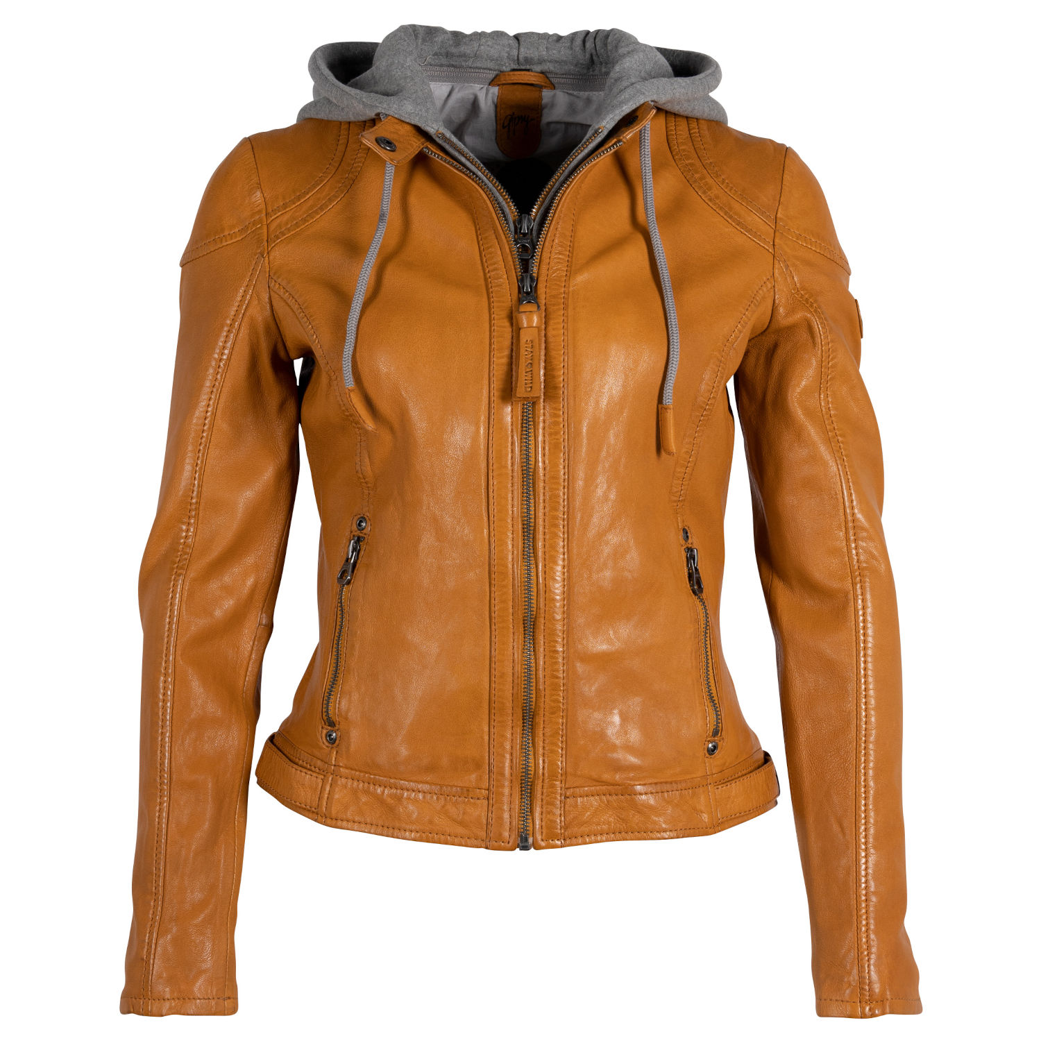 Geaca de Piele Dama Gipsy Galben Mustar GWAnni