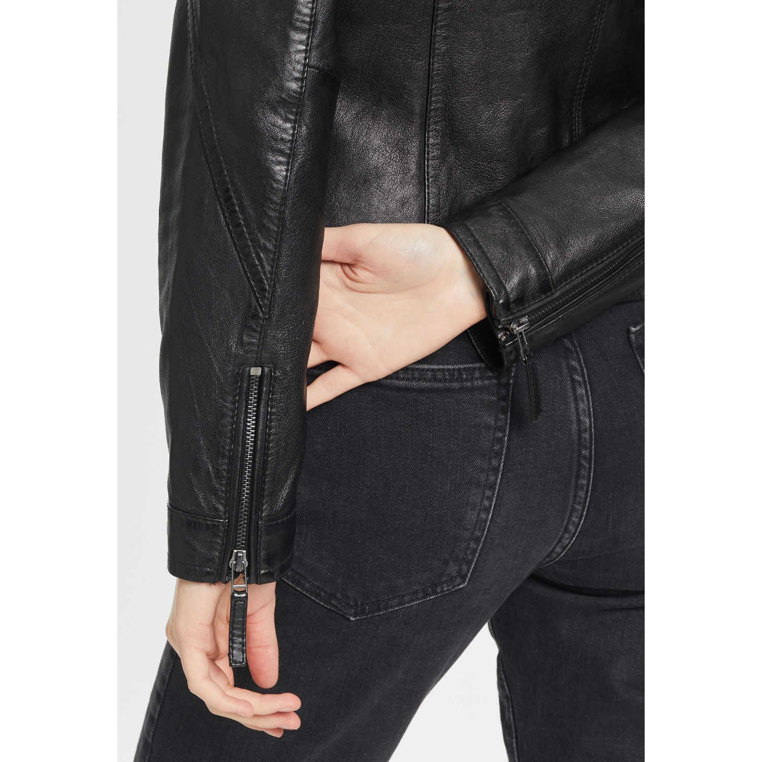 Geaca de Piele Dama Gipsy Neagra GWCaitlin