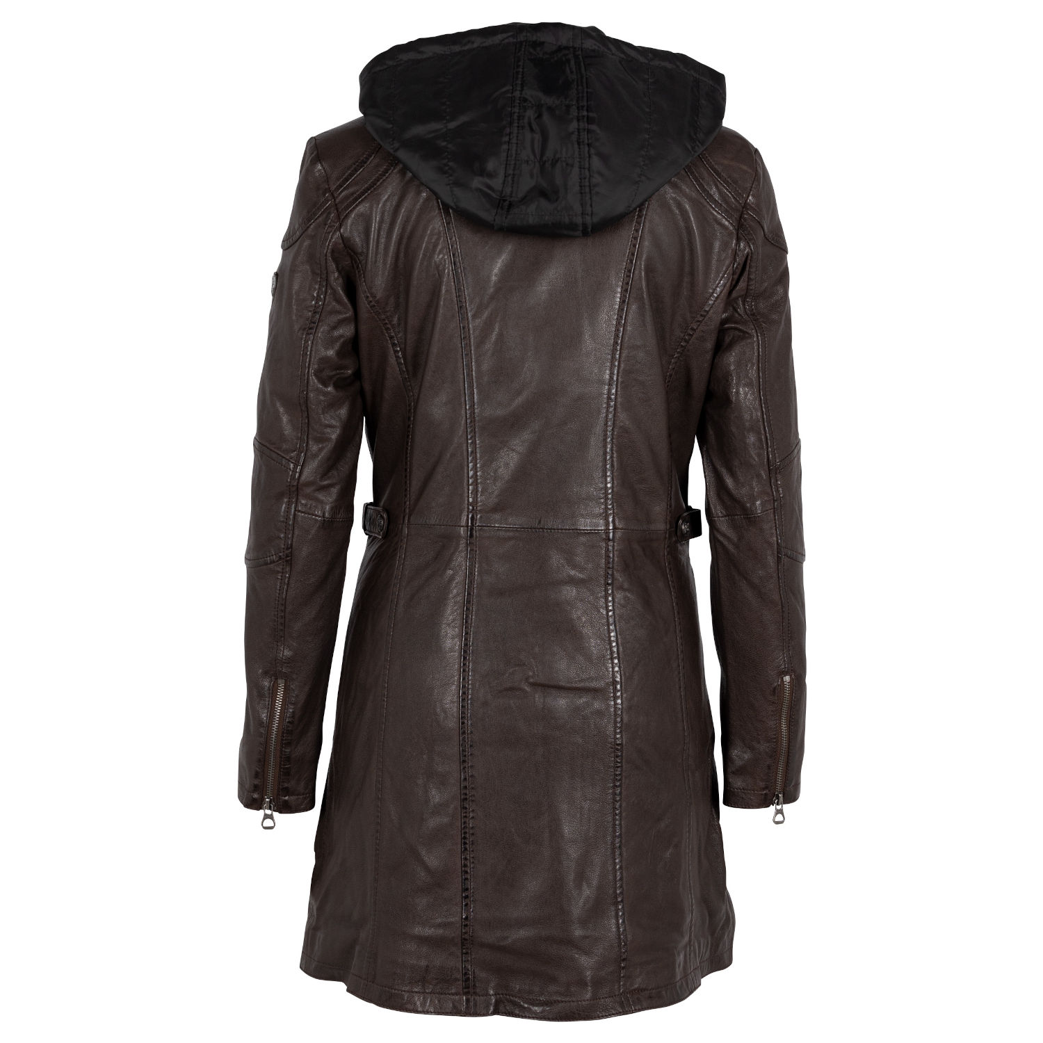 Geaca Lunga de Piele Dama Gipsy Maro Inchis GWMarlis