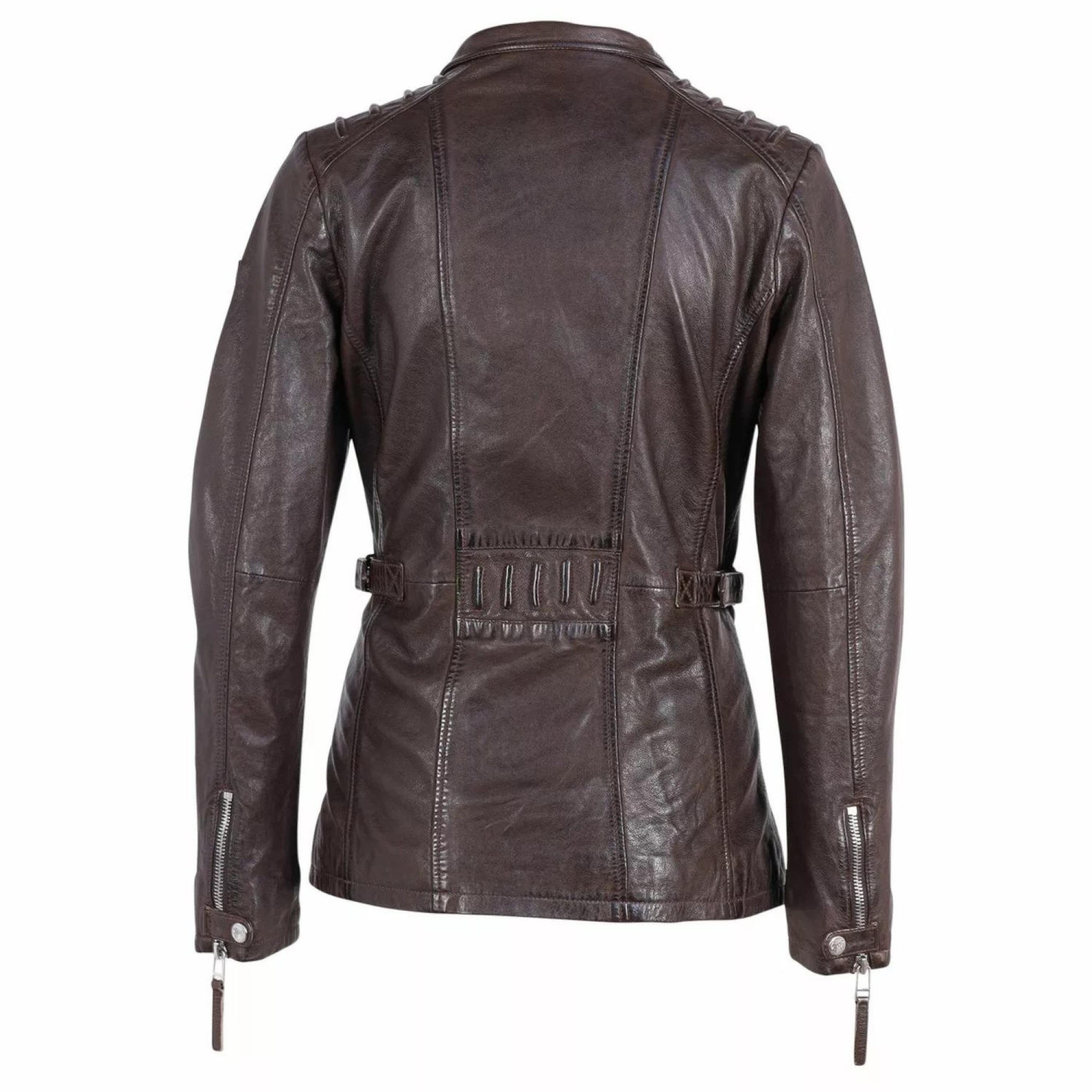 Geaca Lunga de Piele Dama Gipsy Maro Inchis GWScandel