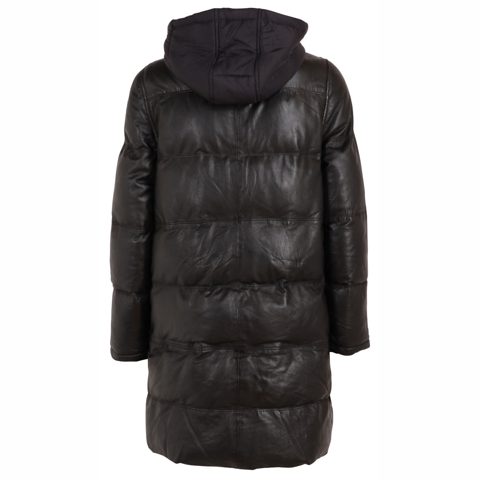 Geaca Lunga de Iarna din Piele Dama Gipsy Neagra GWViri