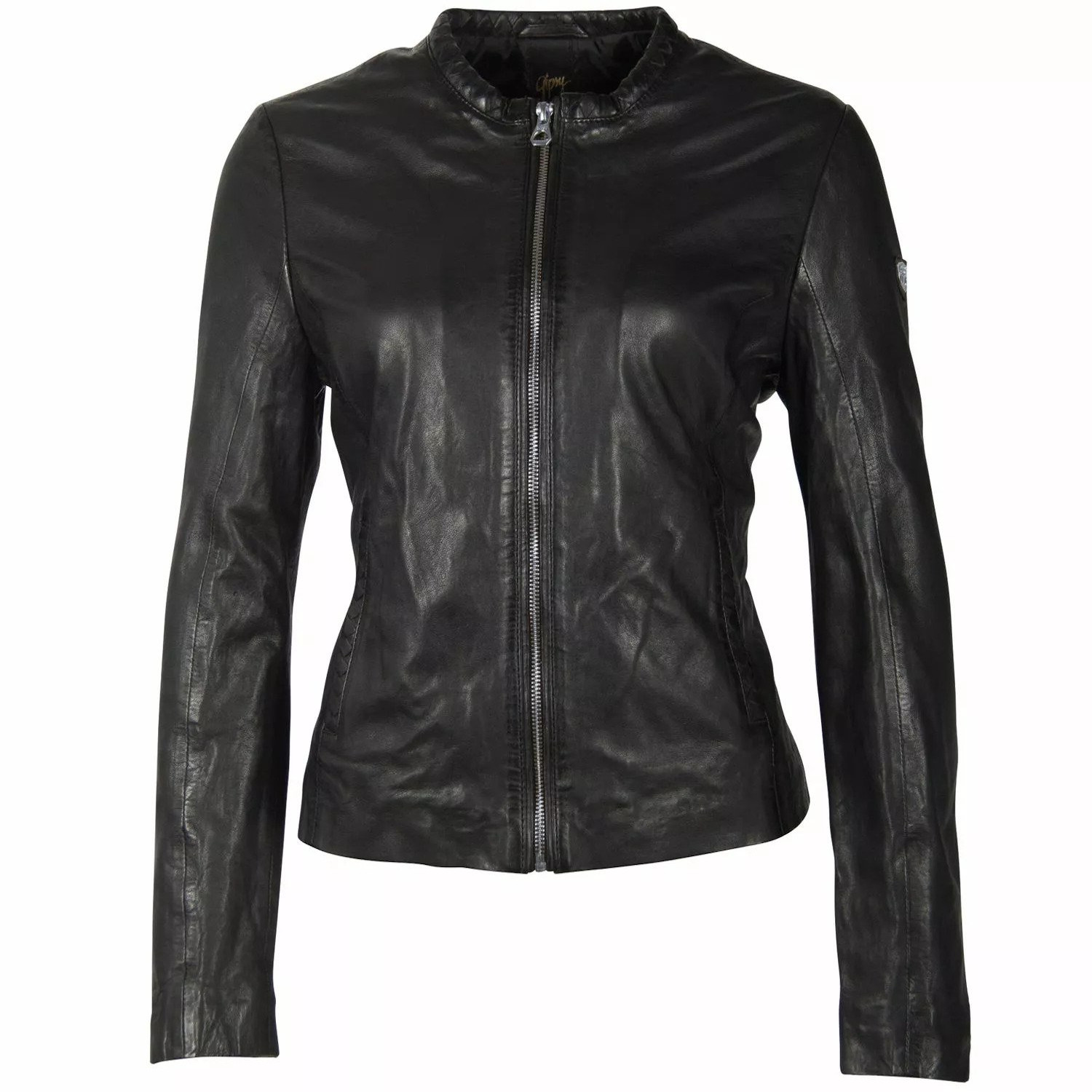 Geaca de Piele Dama Gipsy Neagra GWZai S22 LASTAV