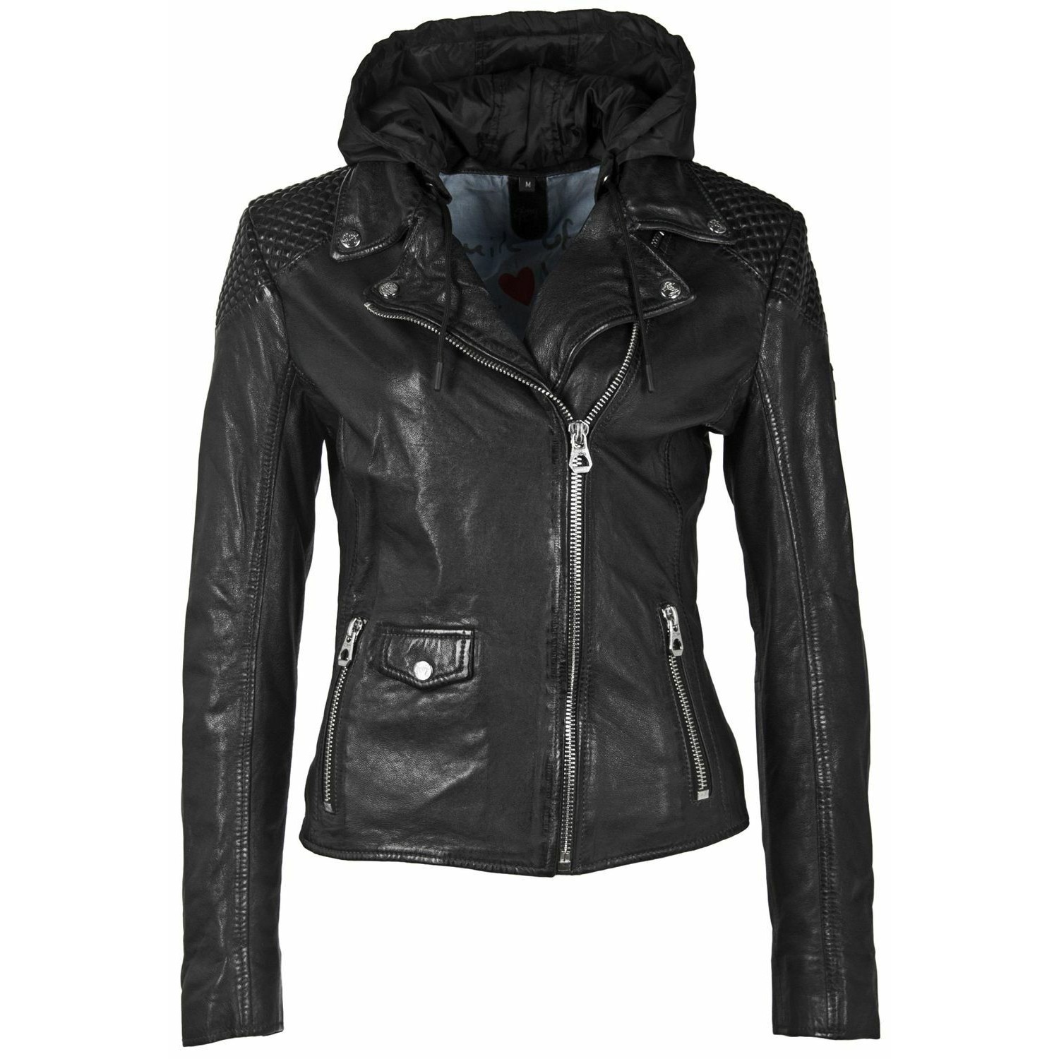 Geaca de Piele Dama Gipsy Neagra GWStary LAWOV