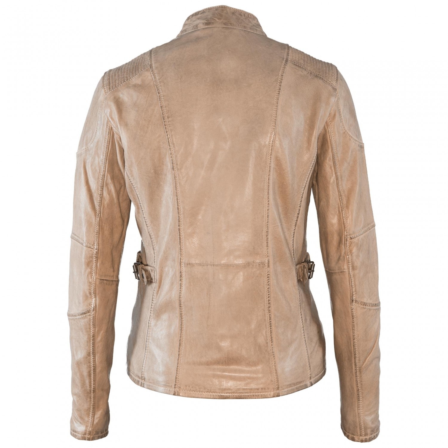 Geaca de Piele Naturala Dama Gipsy Bej Nadja LAMIV