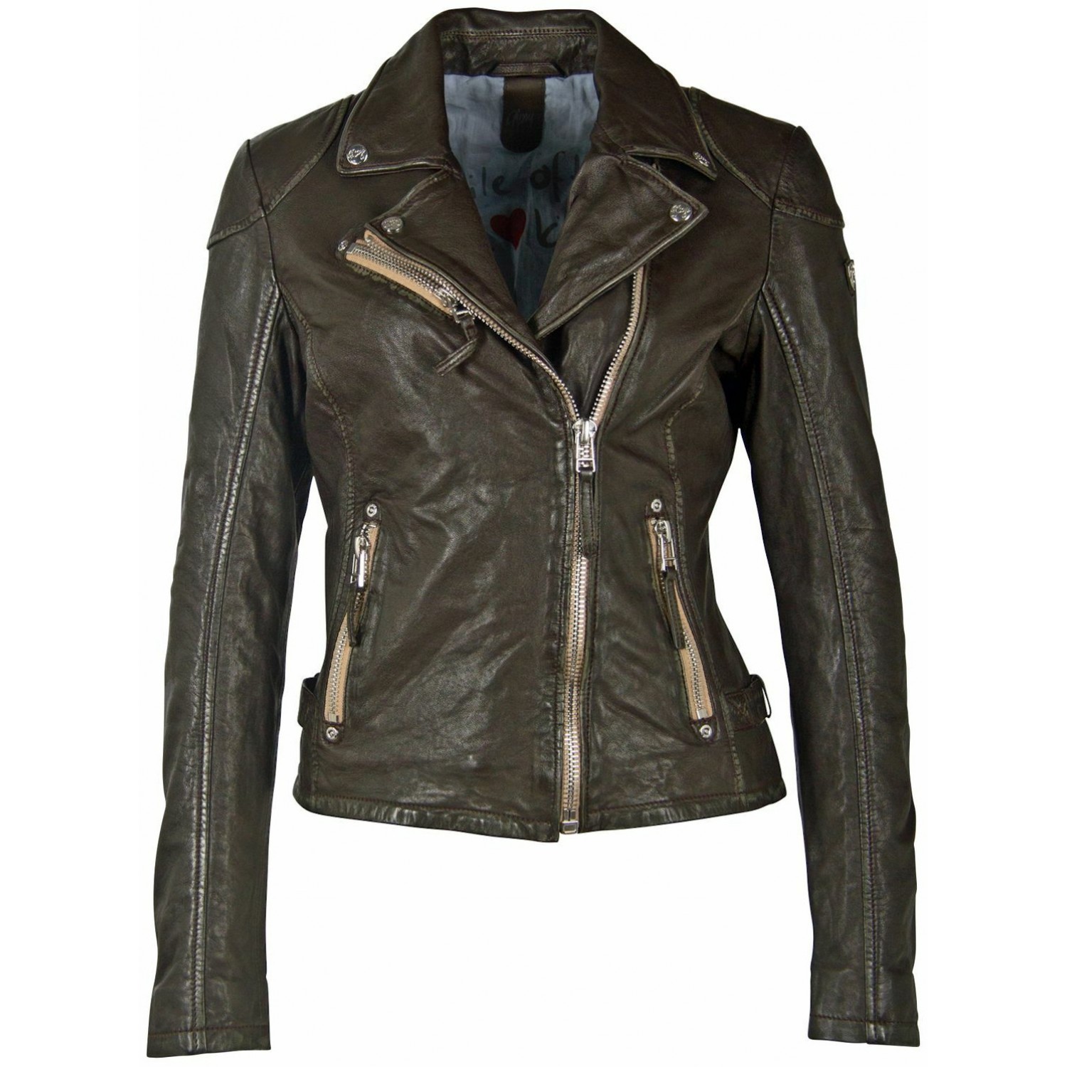 Geaca de Piele Dama Gipsy Maro Inchis PGG W21 LABAGV